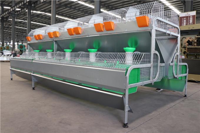 Wire Floor Custom Rabbit Cage , Large Commercial Rabbit Breeding Cages