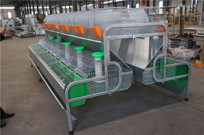 Wire Floor Custom Rabbit Cage , Large Commercial Rabbit Breeding Cages