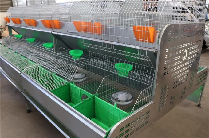 Wire Floor Custom Rabbit Cage , Large Commercial Rabbit Breeding Cages